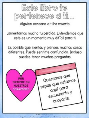 SPANISH VERSION - Grief Loss Death Social Narrative - Coping with Loss ...