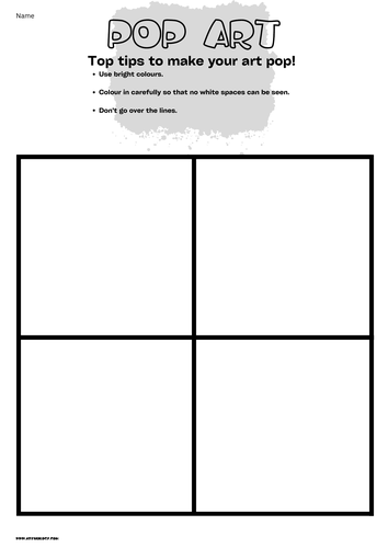 Pop Art Winter themed art activity | Teaching Resources