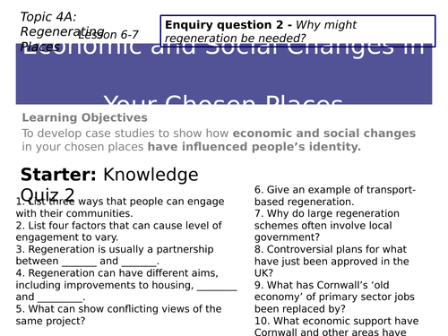 6-7 – Economic and Social Changes in ‘Your Chosen Places’ (Regeneration ...