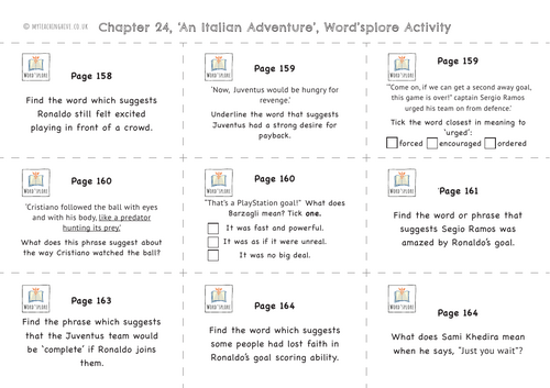KS2 Ronaldo Ultimate Football Heroes Comprehension - age 7+ | Teaching ...