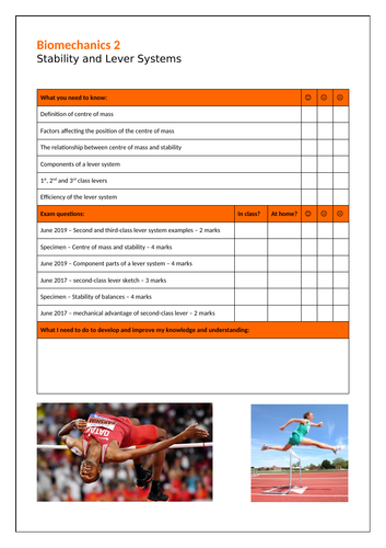 A Level PE - Stability and Lever Systems | Teaching Resources