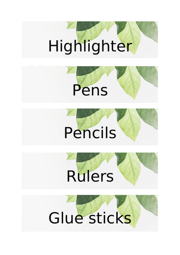Labels for trays/baskets - Natural Theme | Teaching Resources