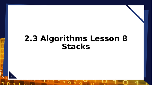 OCR ALevel CS 2.3 Algorithms Unit Lessons | Teaching Resources