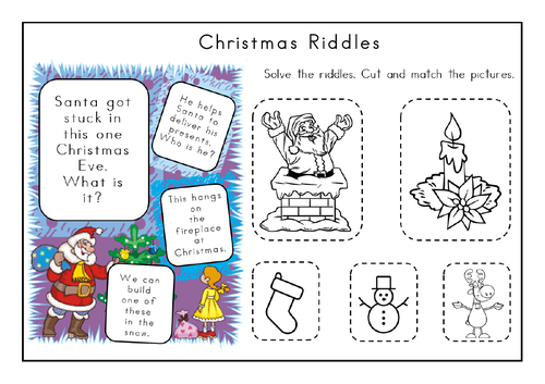 6 Christmas Riddle Activities for KS1 | Teaching Resources