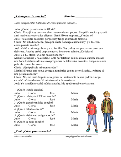Regular -AR Verbs in the Preterite Tense Spanish Reading: ¿Cómo pasaste ...