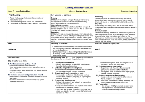 Year 5 Literacy and Maths Planning | Teaching Resources
