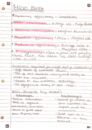 A-level Microeconomics - Final revision notes - 38 pages | Teaching ...
