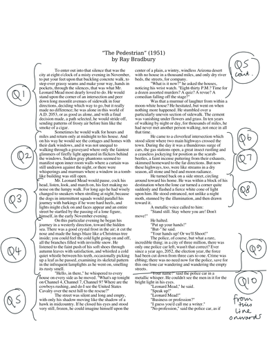 Comprehension work on 'The Pedestrian' | Teaching Resources