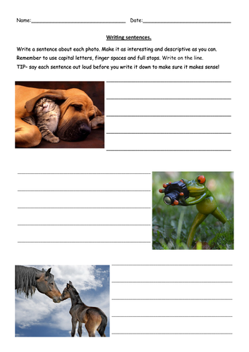 Writing sentences Literacy SEN, EYFS, Reception | Teaching Resources