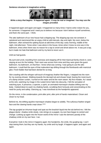 Imaginative writing - IGCSE Edexcel | Teaching Resources