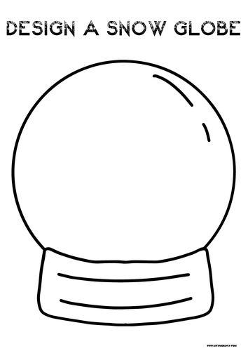 Design a snow globe Winter art activity | Teaching Resources
