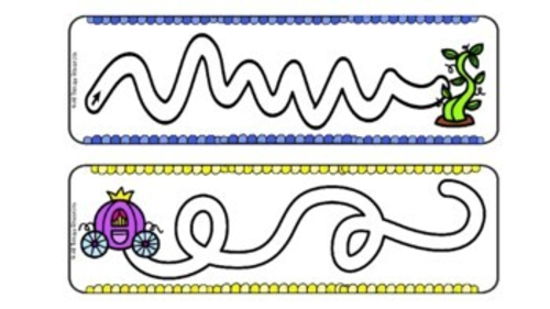 Fairy Tale Theme - In The Lines Tracing Task Cards for Early Learners ...