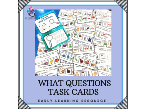 Wh (What Questions) Task Cards - visual supports -Speech Therapy ...