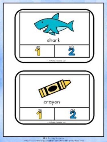 Syllable Awareness Task Cards - Phonemic - Autism Special Education ...