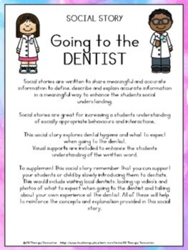 Dentist Social Narrative - SPED - Dental Hygiene | Teaching Resources