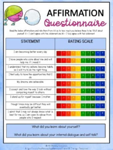 Growth Mindset Positive Affirmations Winter Snowflake Craft Activity ...