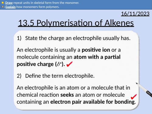 Ocr As Level Chemistry Alkenes Teaching Resources