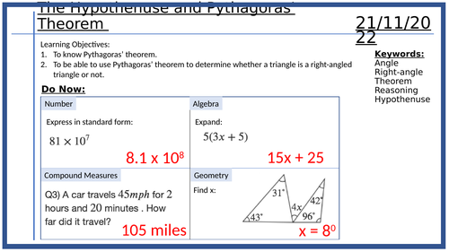 Pythagoras: Proving Right-Angled Triangles | Teaching Resources