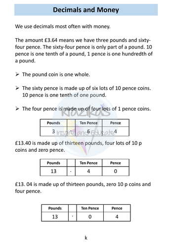 Decimals Workbook - Functional Skills Maths - Entry Level 3 | Teaching ...