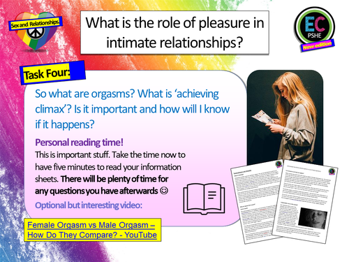 Pleasure intimate relationships PSHE | Teaching Resources