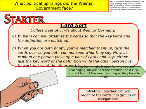 What political uprisings did the Weimar Government face? | Teaching ...