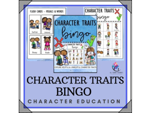 CHARACTER TRAITS - Helpful & Unhelpful Character Traits BINGO ...