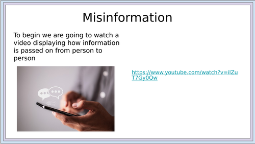 Misinformation and Fake News Lesson | Teaching Resources