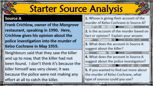 Kelso Cochrane Murder - Notting Hill - Migrants in Britain - GCSE ...