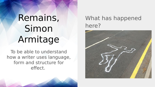 Remains Simon Armitage Gcse Teaching Resources