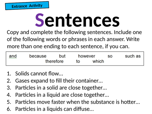 Topic 7G - The Particle Model Revision | Teaching Resources Topic 7G - The Particle Model Revision | Teaching Resources