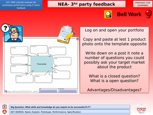 AS LEVEL NEA PRODUCT DESIGN /DESIGN AND TECHNOLOGY | Teaching Resources
