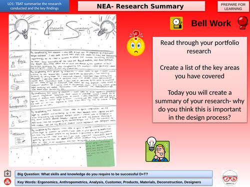 AS LEVEL NEA PRODUCT DESIGN /DESIGN AND TECHNOLOGY | Teaching Resources