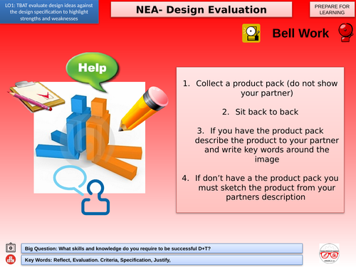 AS LEVEL NEA PRODUCT DESIGN /DESIGN AND TECHNOLOGY | Teaching Resources