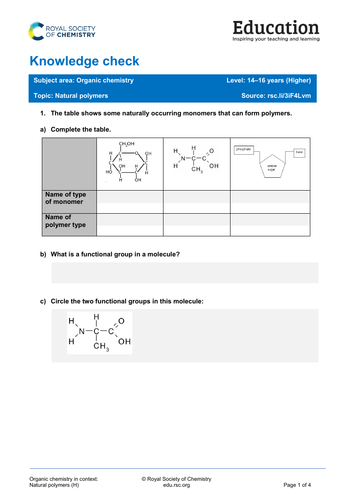 Organic Chemistry - CIE IGCSE Chemistry Lesson PowerPoints | Teaching ...