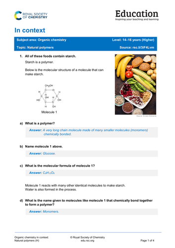 Organic Chemistry - CIE IGCSE Chemistry Lesson PowerPoints | Teaching ...