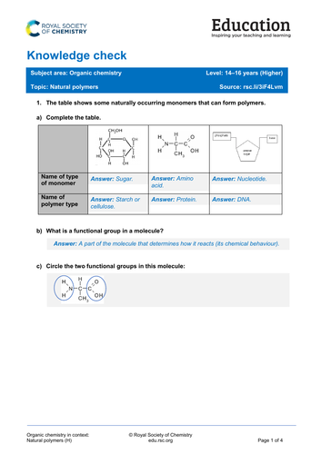 Organic Chemistry - CIE IGCSE Chemistry Lesson PowerPoints | Teaching ...
