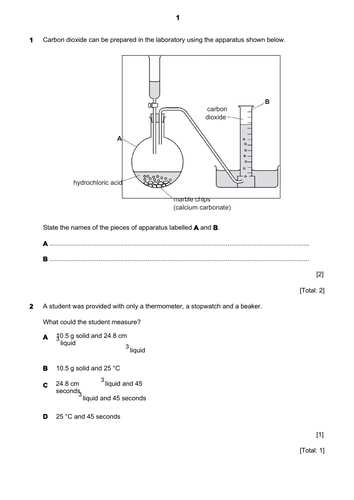 Experimental techniques and chemical analysis - CIE IGCSE Chemistry ...