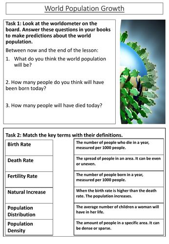 World Population Growth Lesson | Teaching Resources