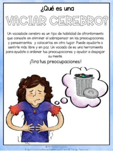 SPANISH VERSION - Worries Brain Dump - Declutter your Worries Lesson ...
