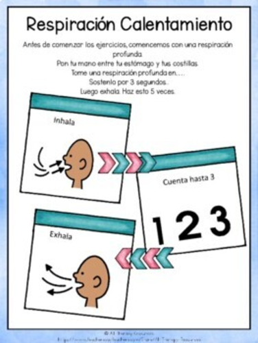 SPANISH VERSION Speech Therapy Language Resource - Breathing & Voice ...
