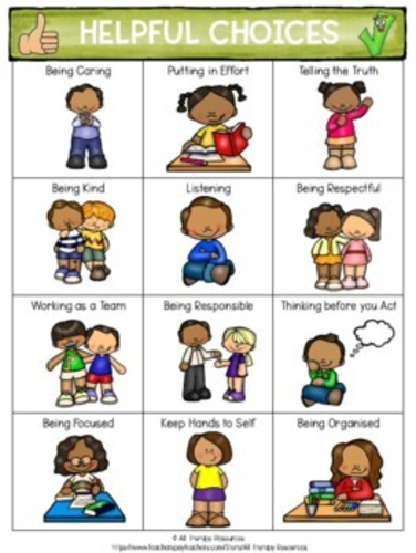 Helpful & Unhelpful Behavior Choices - File Folder Counseling - Lapbook ...