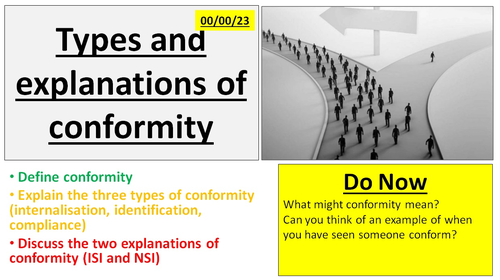 Types and explanations of conformity - AQA A Level Psychology (Social ...