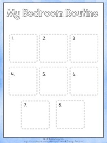 My Bedtime Routine Activity Worksheet | Visual Supports for Bedtime ...
