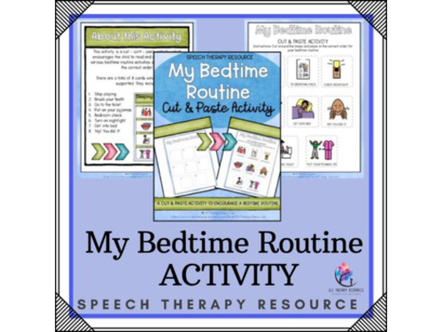 My Bedtime Routine Activity Worksheet | Visual Supports for Bedtime ...
