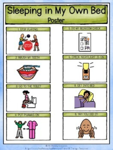 My Bedtime Routine Poster & Checklist | Going to Bed Visual Supports ...