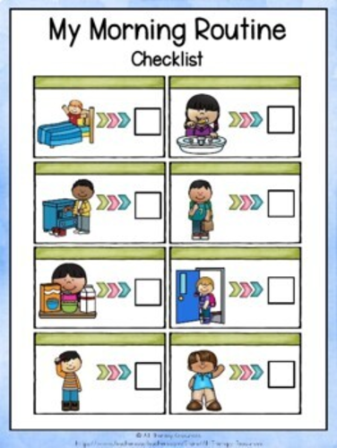 Morning & Night Time Routine Poster & Checklist - Daily Routine ...