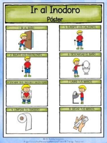 SPANISH VERSION | Doing a Poo Social Story | SPED Autism Toileting ...