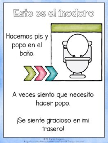 SPANISH VERSION | Doing a Poo Social Story | SPED Autism Toileting ...