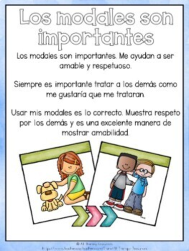 SPANISH VERSION | I Have Good Manners Social Narrative | Classroom ...