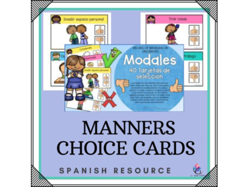 SPANISH VERSION | Learning My Manners | Choice Cards | Social Skills ...